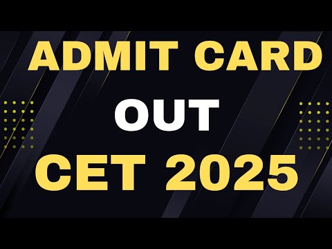 CET 2025 GROUP C EXAM ADMIT CARD OUT - YouTube