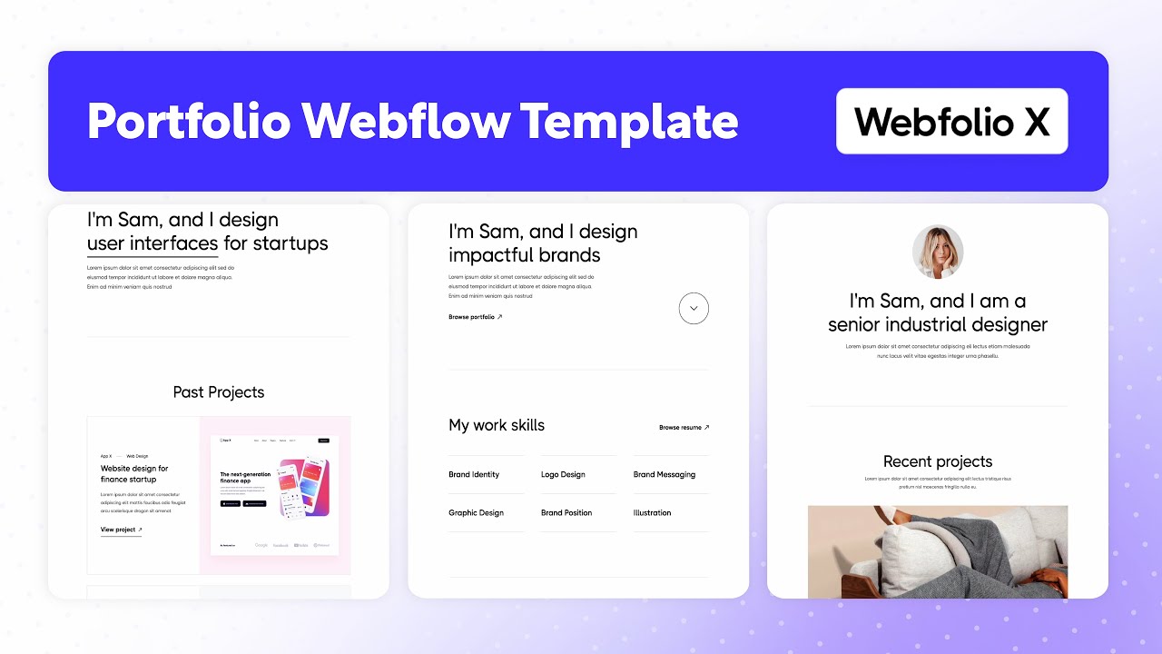 Portfolio Website Template | Webfolio X - BRIX Templates - YouTube