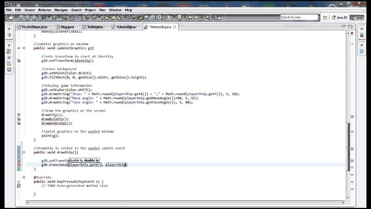 Java Game Programming Tutorial For Beginners (Asteroids Pt. 9 ...