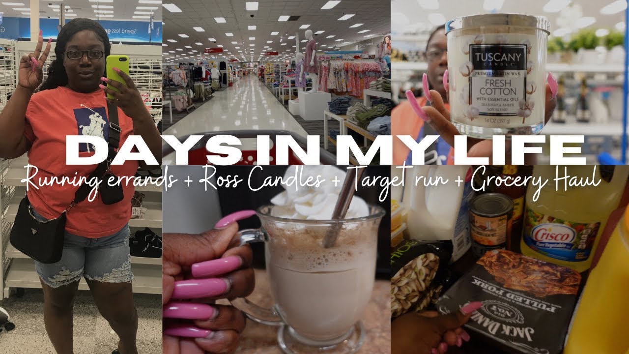 VLOG: RUNNING ERRANDS + ROSS CANDLES + TARGET RUN + GROCERY HAUL ...