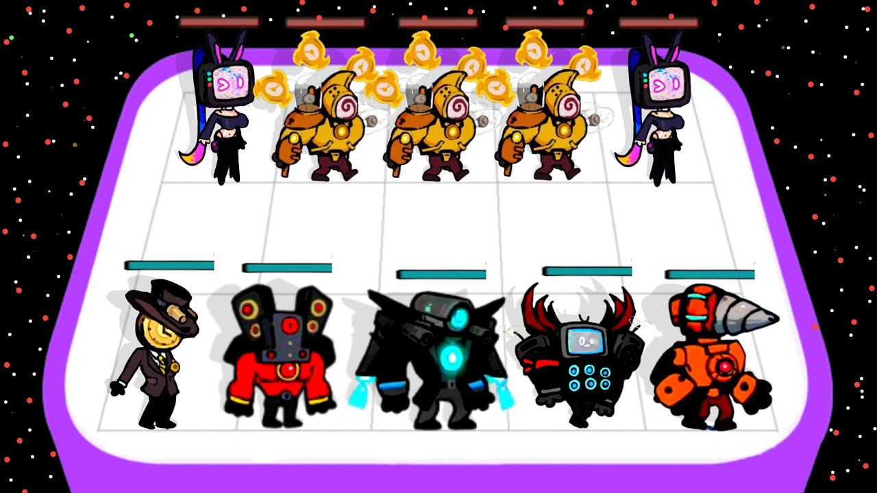 TV Camera Monster-Hero Battle Max level Gameplay, Merge War Monster ...