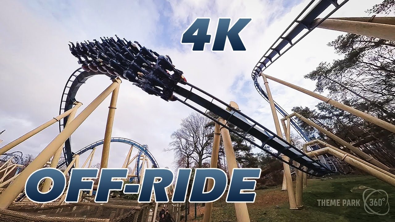 Oziris inverted coaster off-ride 4K in Parc Asterix - YouTube