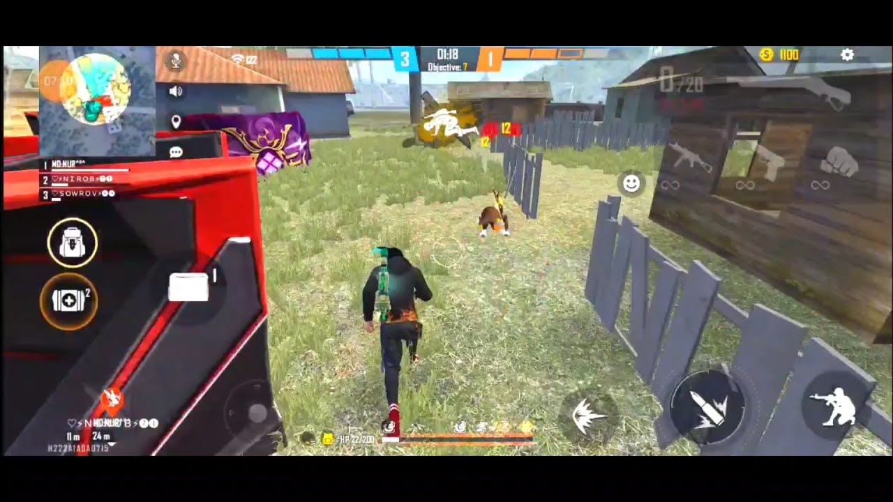 free fire gameplay with headshot | free fire mobile phone gameplay ...