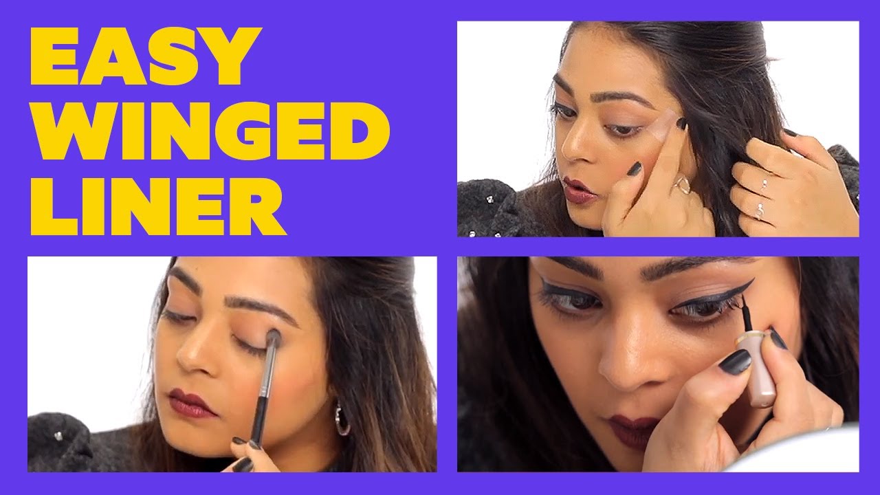 How to Apply Winged Eyeliner | Eye Makeup for beginners | Eye Makeup ...