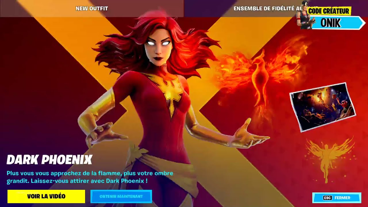TEASER | SERIE MARVEL | DARK PHOENIX SUR FORTNITE EN BOUTIQUE - YouTube