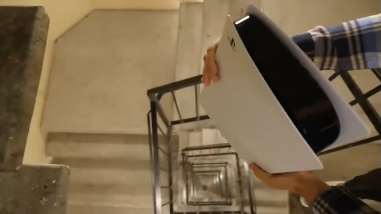 People dropping things down staircase compilation movie - YouTube