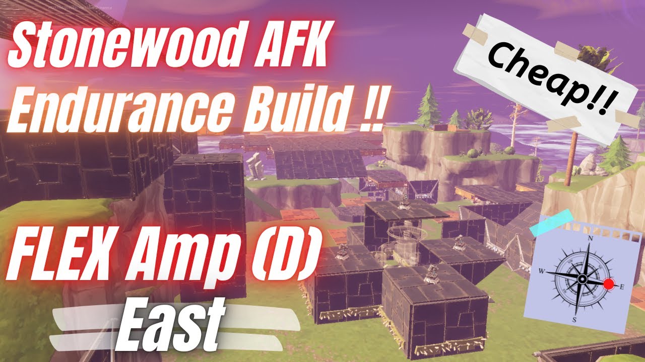 Fortnite STW Stonewood endurance build AFK - Flex Amp 1 - East - CHEAP ...