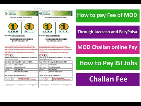 How to pay fee MOD Online through jazzcash and easypaisa - YouTube