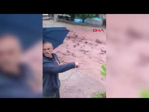 Artvin'de sağanak etkili oldu; dere taştı