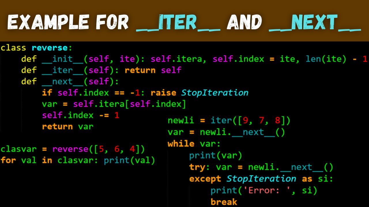 Example To Understand Iter And Next In Python Youtube 2130