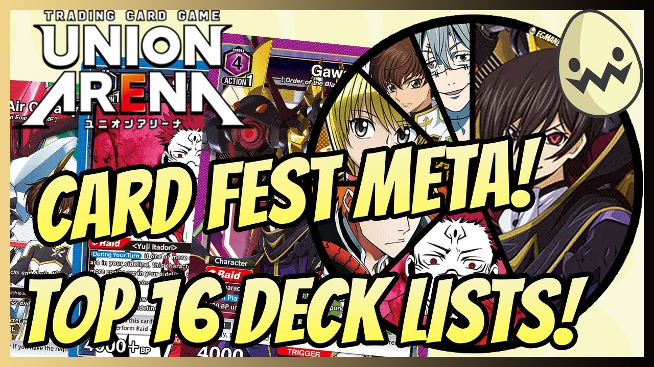 Union Arena: Card Fest Meta Tournament! Jujutsu Kaisen & Code Geass Win-A-Box Top 16 Decks ...