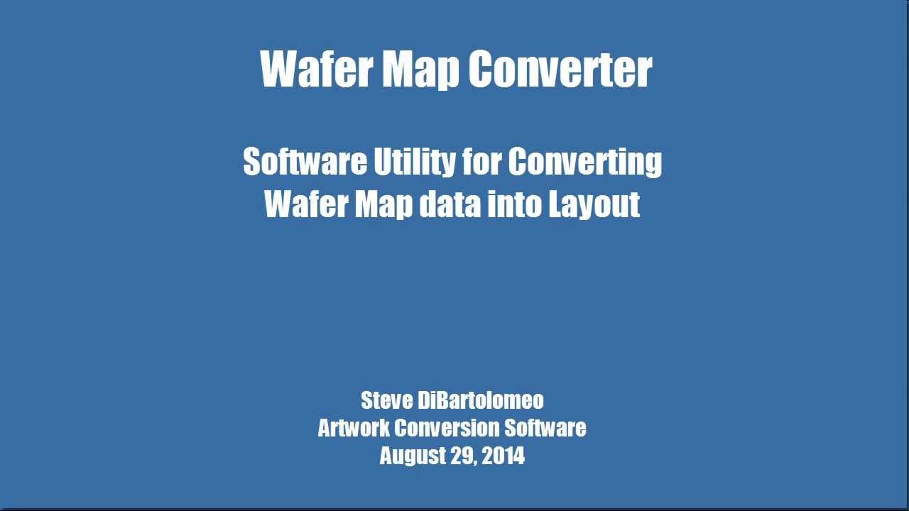 Wafer Map Converter - Introduction - YouTube