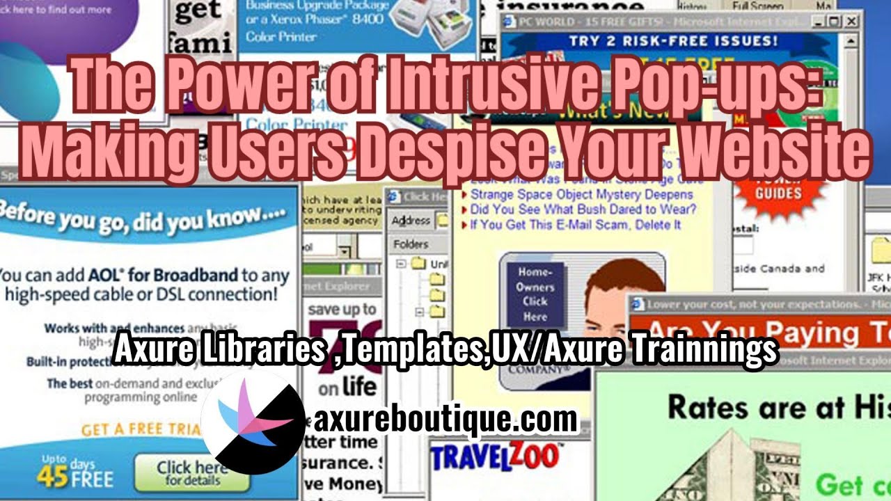 The Power of Intrusive Pop-ups: Making Users Despise Your Website - YouTube