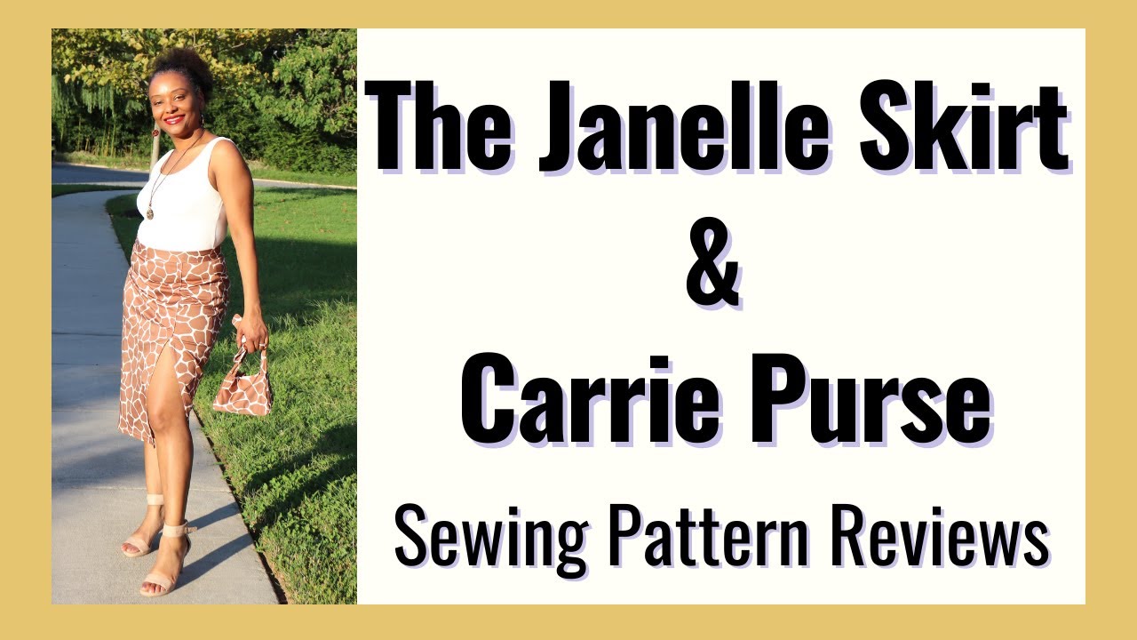 Janelle Skirt and Carrie Purse Pattern Reviews - YouTube
