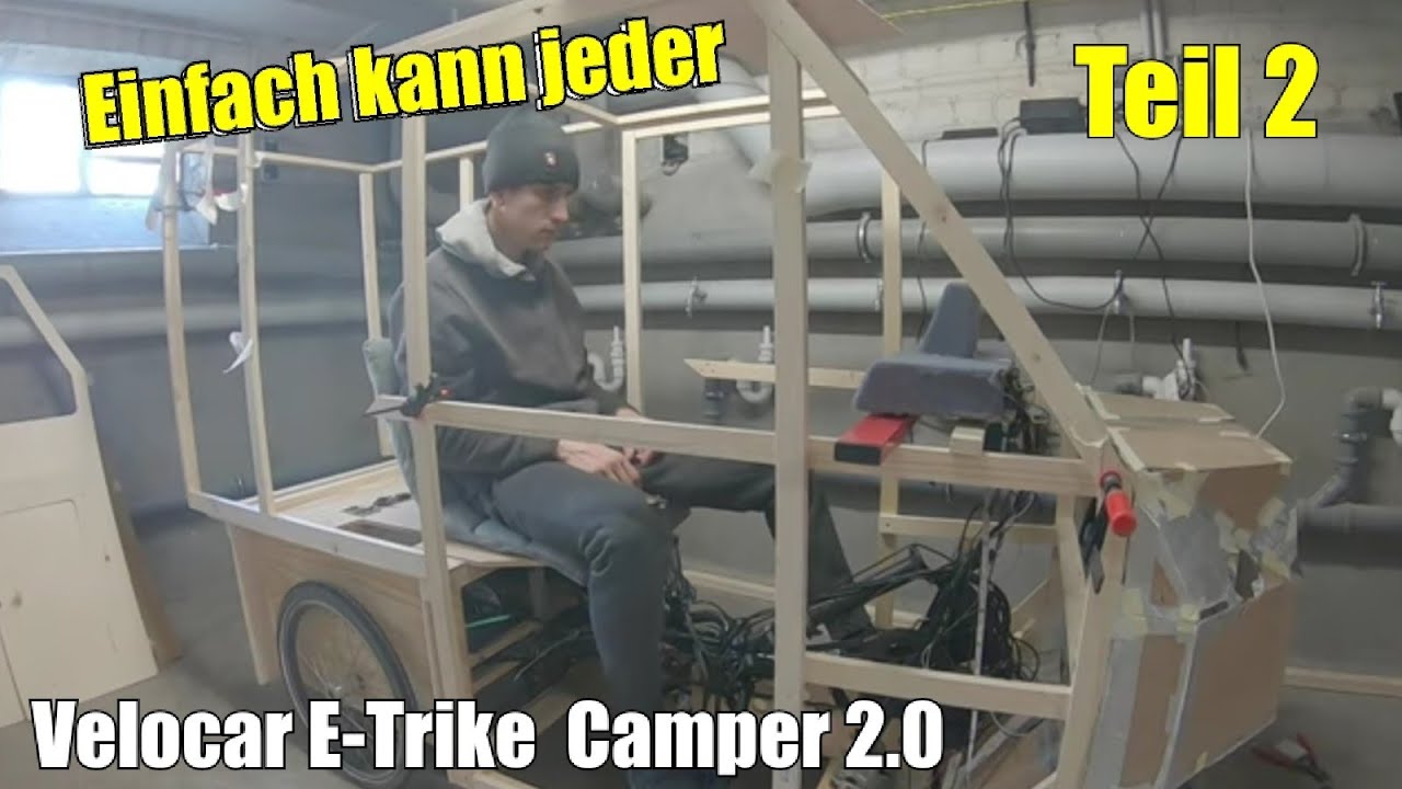 Fahrrad Wohnmobil 2.0 / Velocar V2 E-Bike Trike Camper / komplizierte ...