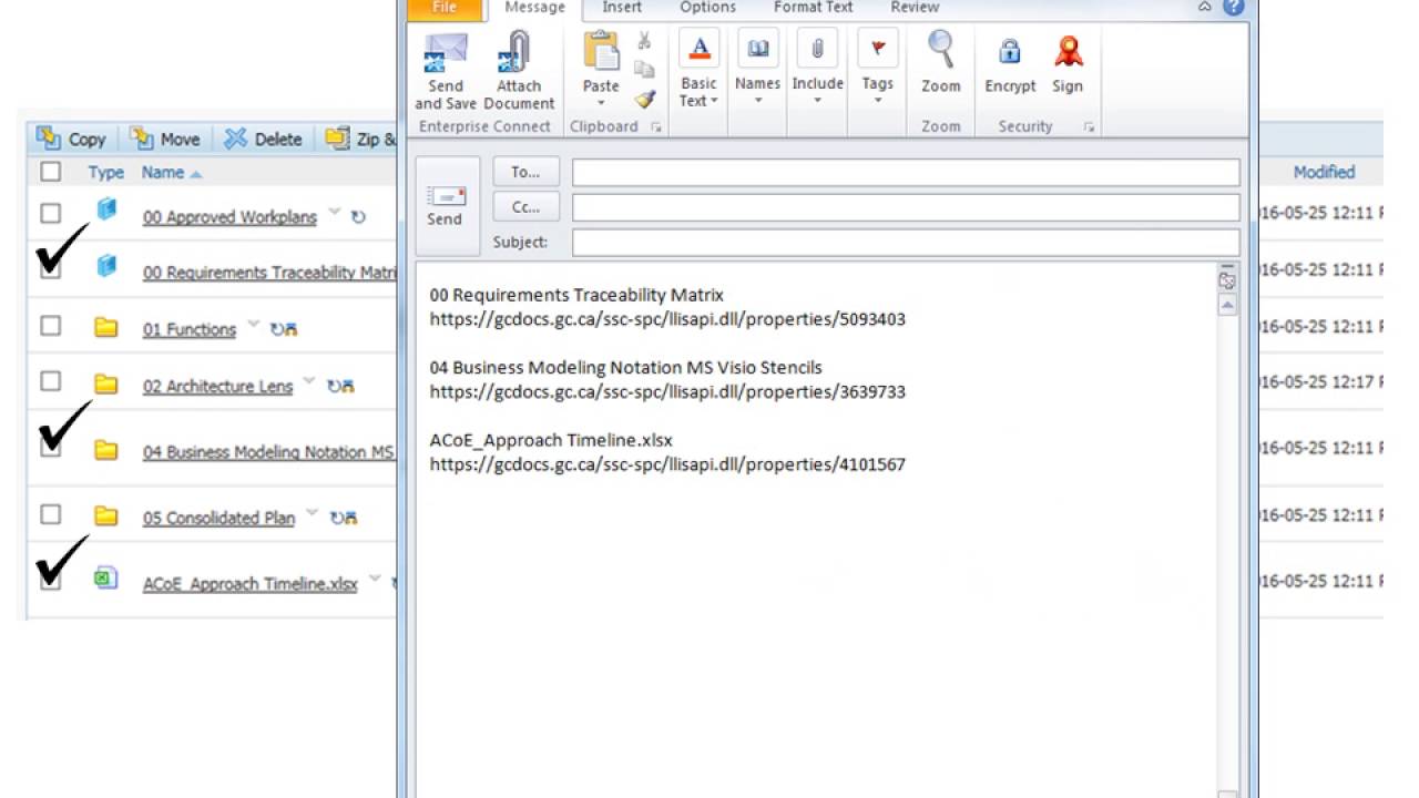 SB EA ACoE GCDOCS Topic 1 Sending Links v1 7 - YouTube