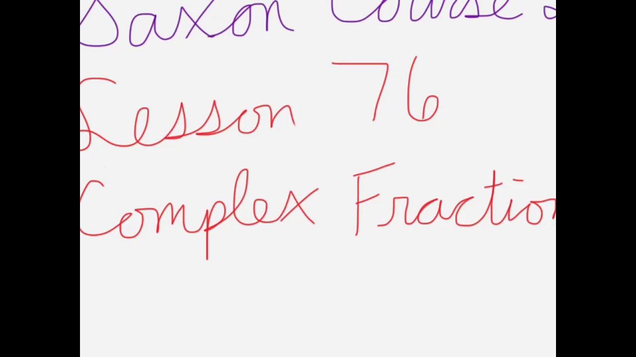 Saxon Course 2 Lesson 76 - YouTube