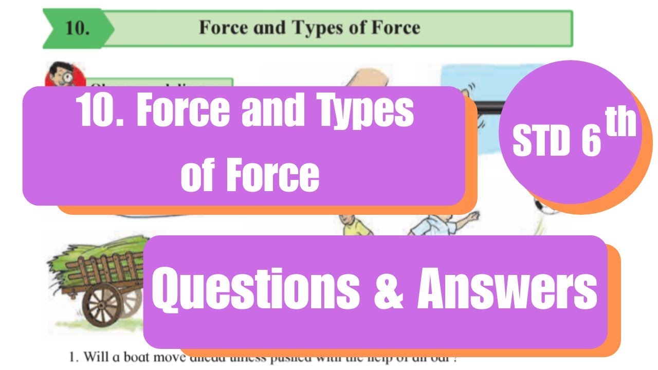 6th Std - Science - Chapter 10 Force and types of force questions ...