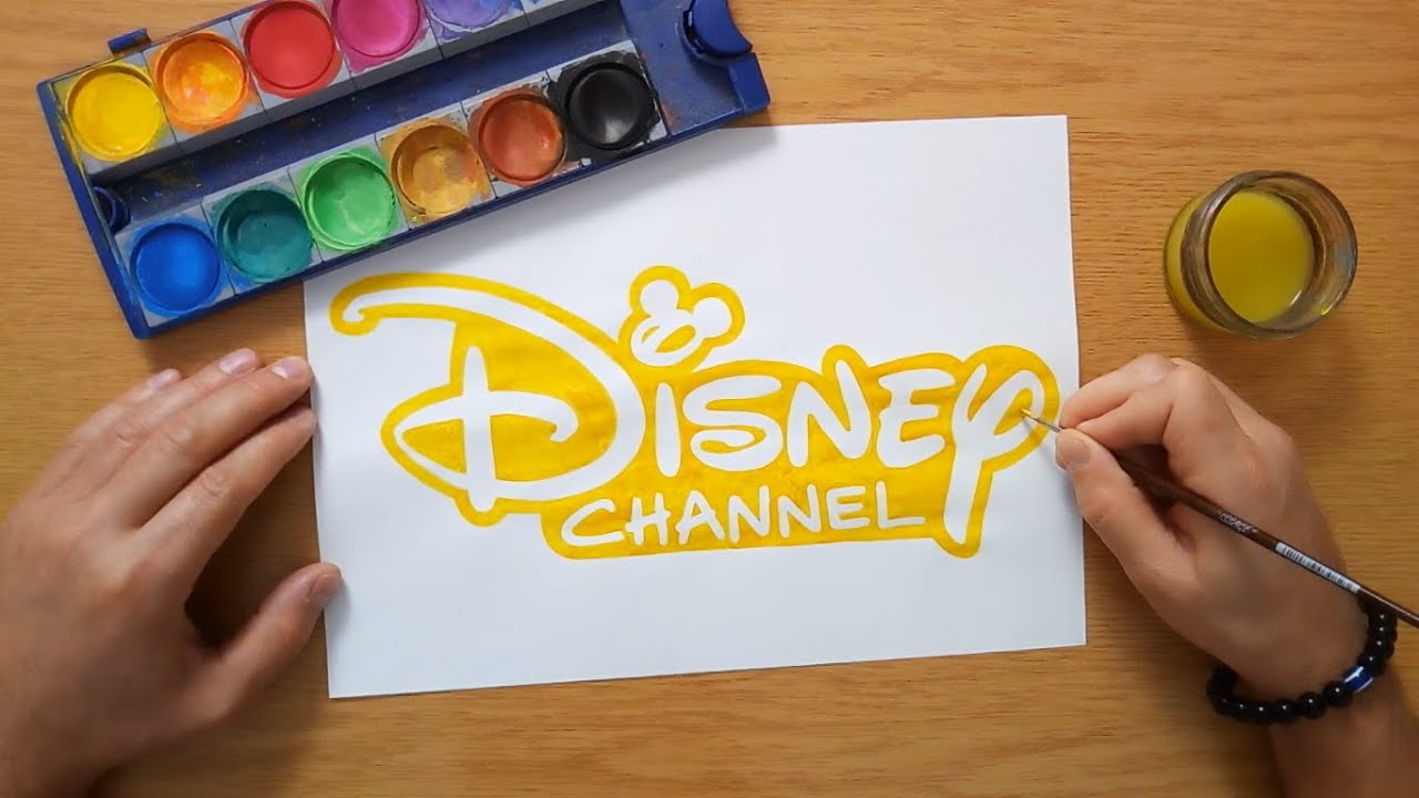 yellow Disney Channel logo - painting - YouTube