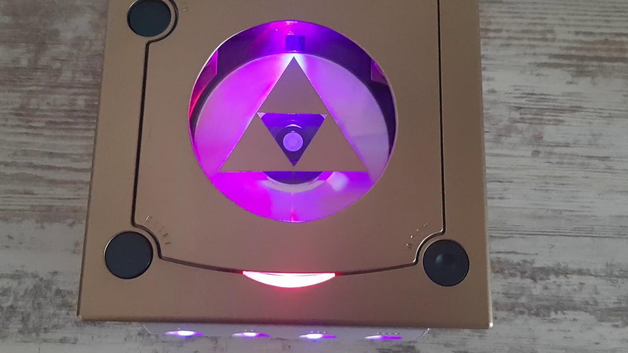 Zelda Custom Gamecube Gold Led Mod - YouTube