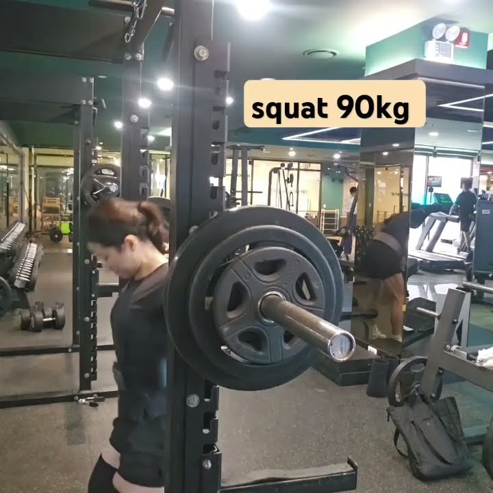 #스쿼트 96kg PR...1kg 갱신♡_♡ - YouTube