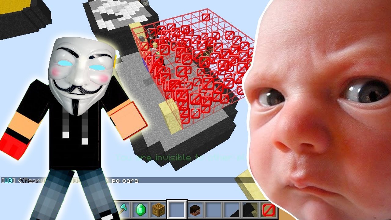 Trollando Hackers Com Bloco InvisÍvel Minecraft Trollagem 1 Youtube