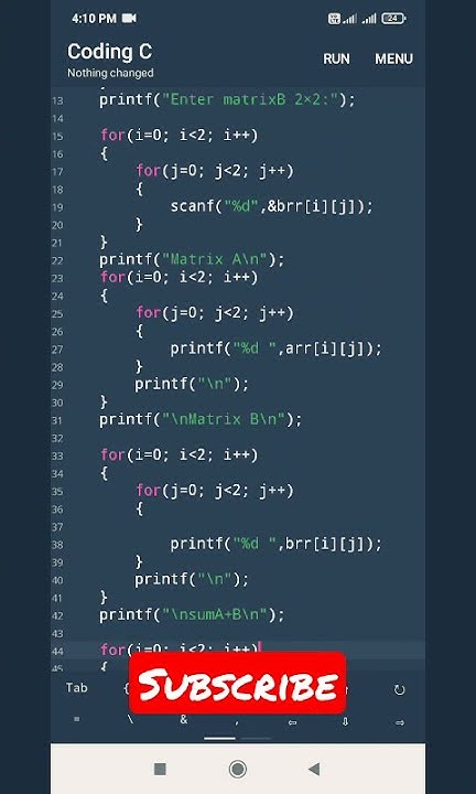 #programming how to create program in 'C' language to add two areay - YouTube