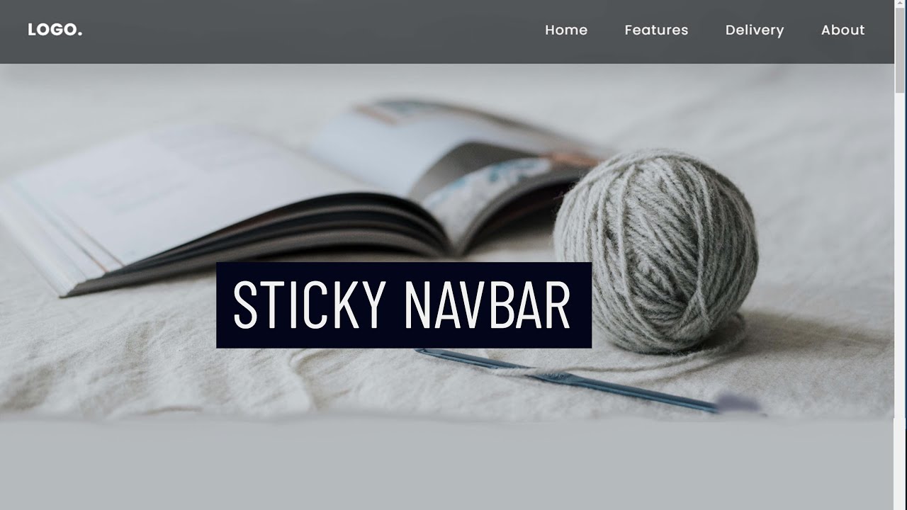 Sticky Blurry Navbar Using HTML CSS No Javascript Required - YouTube