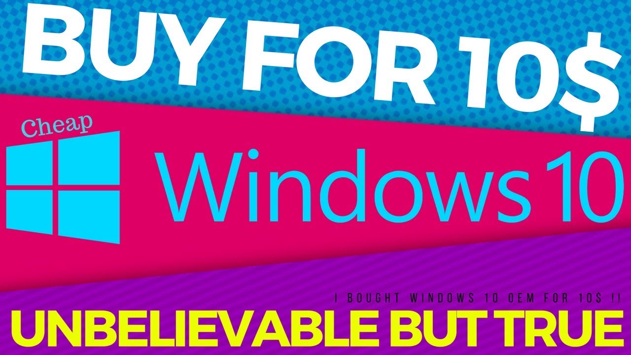 🖥 10$ buy cheap Windows 10 Pro OEM - unbelievable ! - YouTube