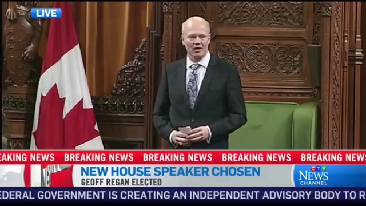 Nova Scotia MP Geoff Regan on his election as House Speaker - YouTube