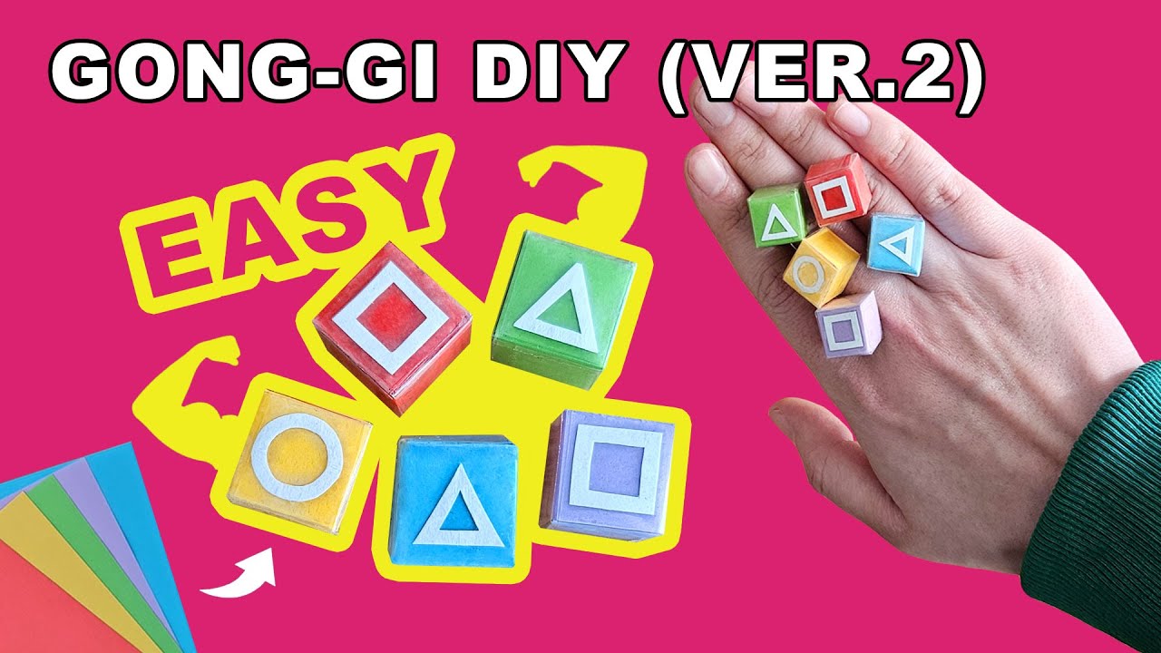 Easy and Strong Gonggi DIY | How to make origami Gong-gi - Tutorial ...