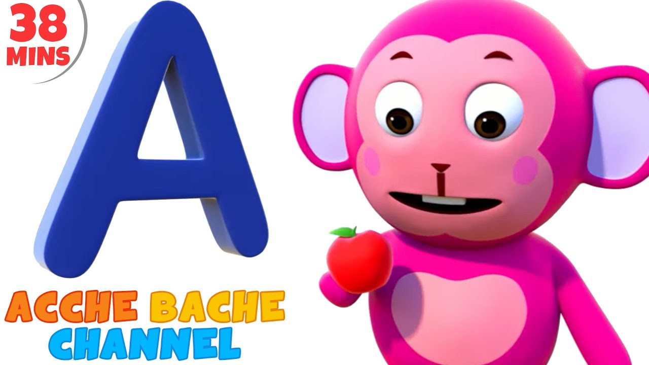 ABC Phonics song for Kids | Hindi Nursery Rhymes | Acche Bache Channel ...
