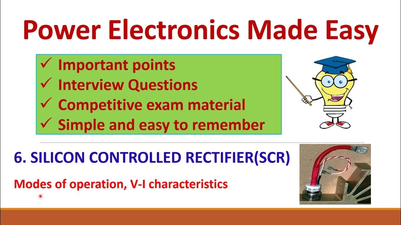 6. Silicon Controlled Rectifier/Modes of operation/ Static V-I ...