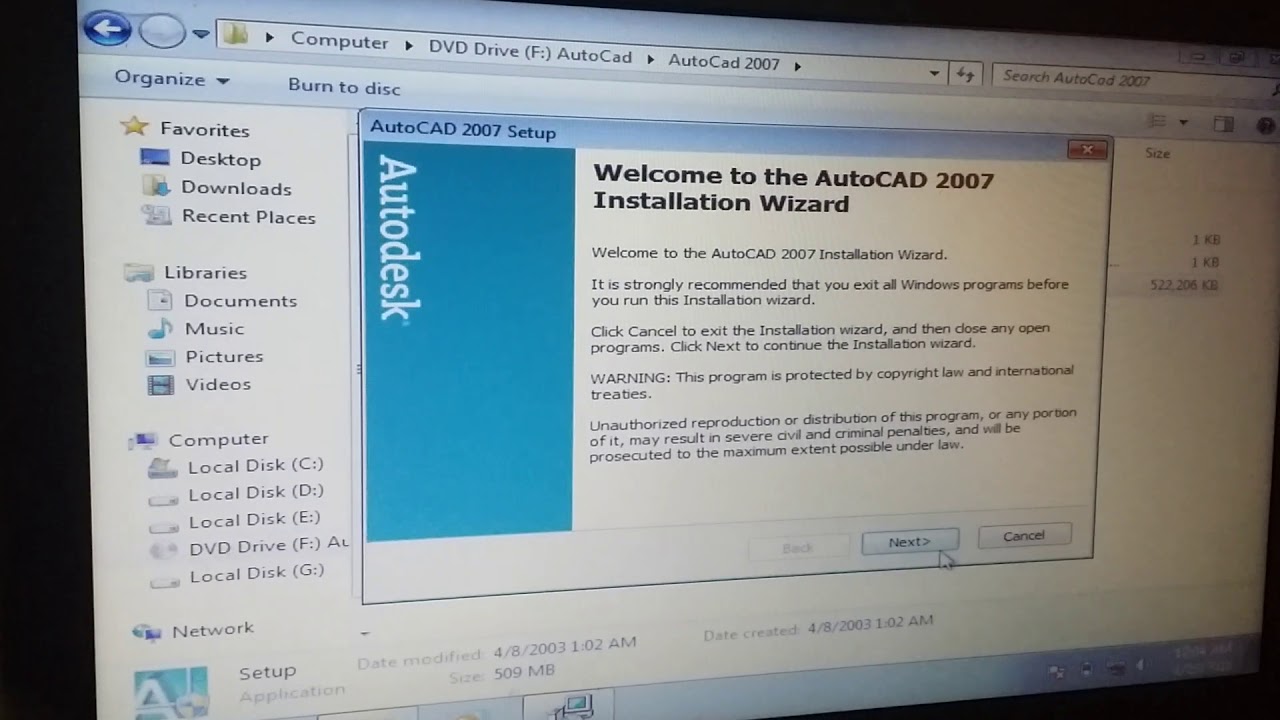 How to install AutoCAD 2007 on windows 7,8,10 (32/64-bit) - YouTube