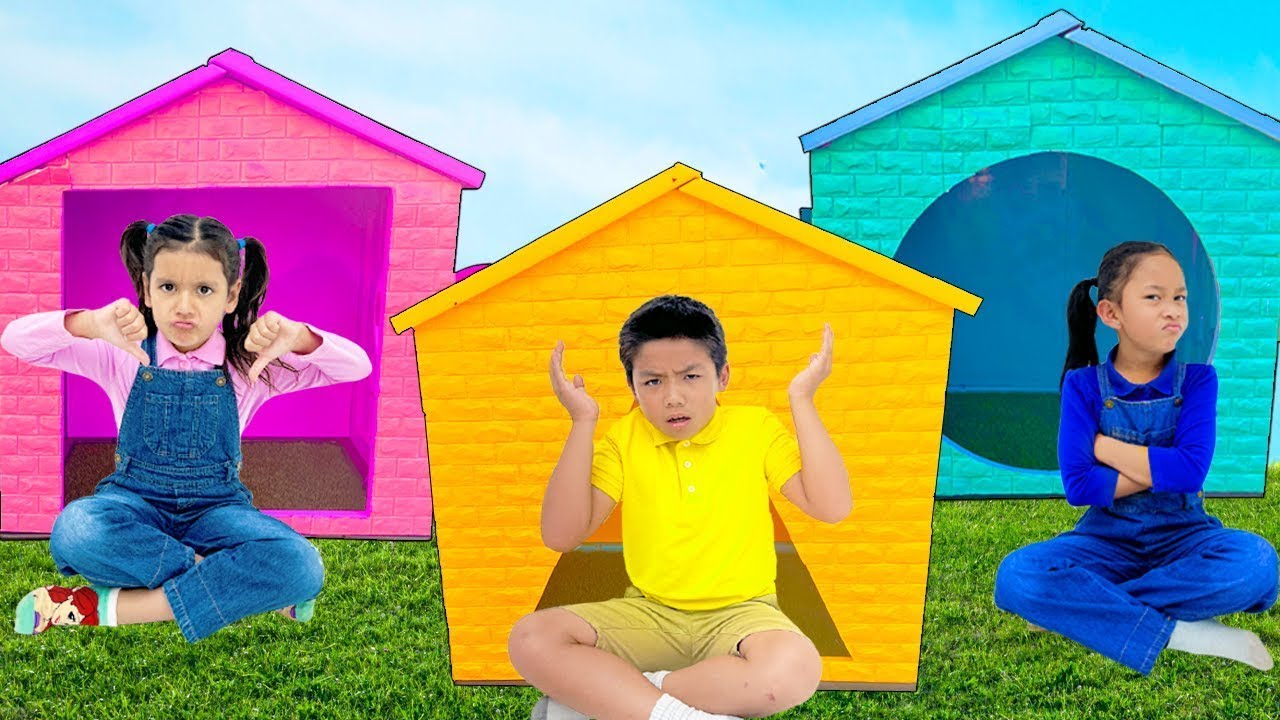 Andrea Eric & Ellie's Magical Shape Playhouses Adventure! - YouTube