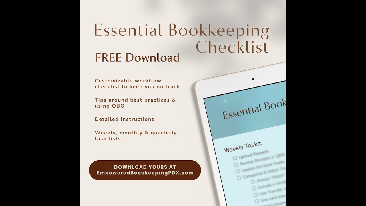 Essential Bookkeeping Checklist and Instructions for business owners ...