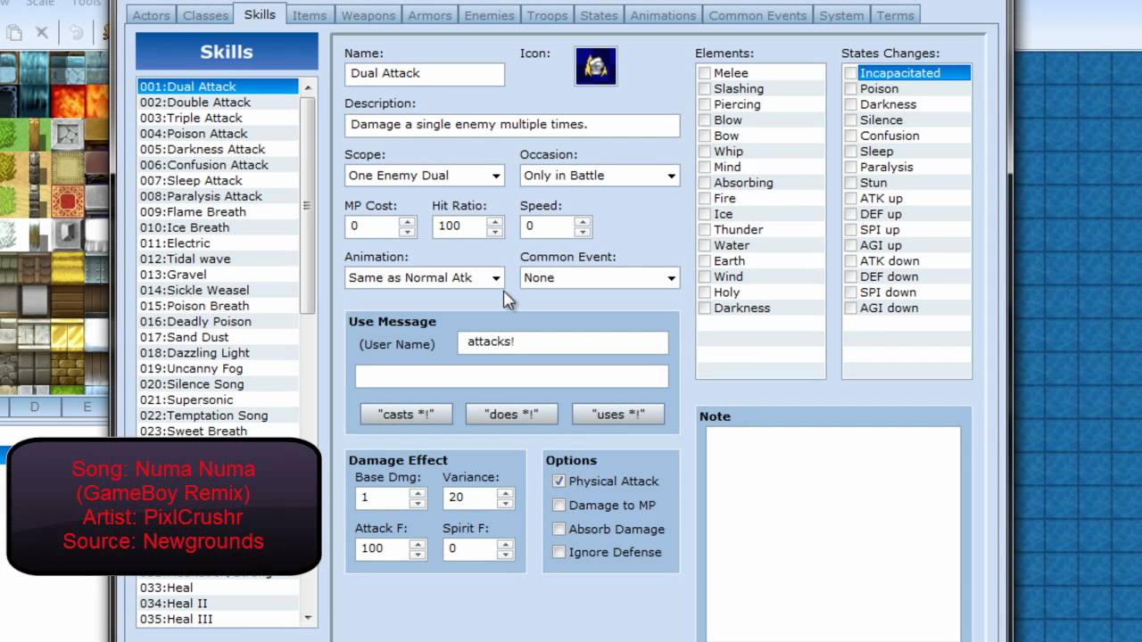 RPG Maker VX Tutorial 2: Most of the Database - YouTube