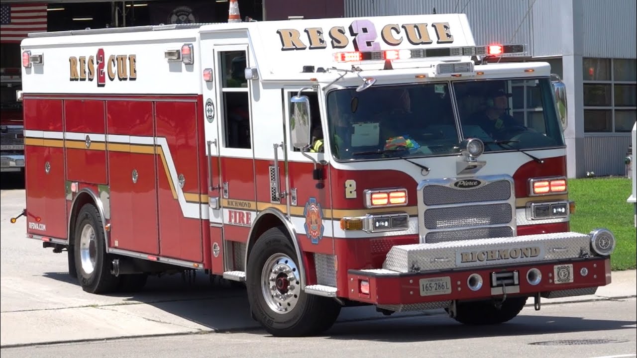 Richmond Fire Department Rescue 2 Responding 8/2/24 - YouTube