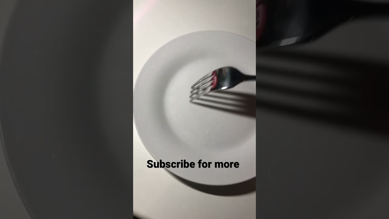 Anti-ASMR fork on plate - YouTube