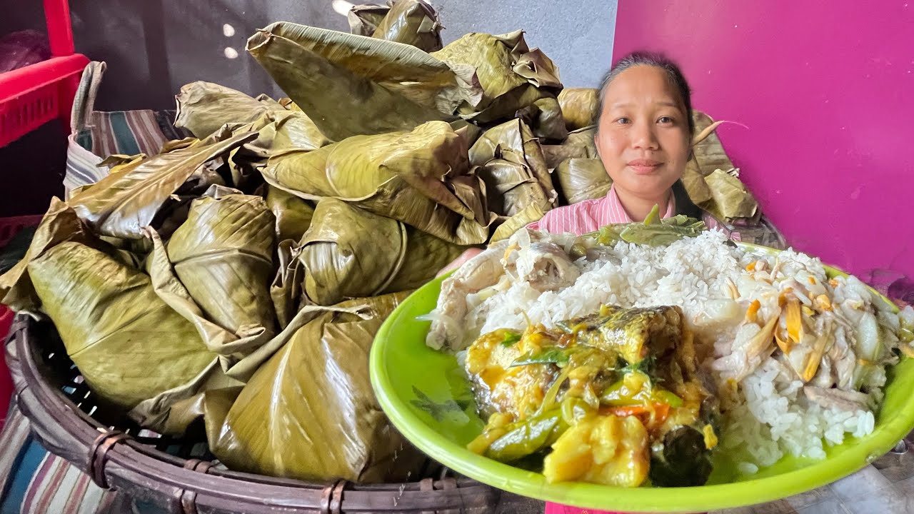 Cooking Traditional Sweet Rice Biscuits with family | Cooking and ...