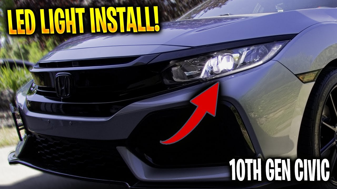 LASFIT LED LOW BEAM HEADLIGHT INSTALLATION | 10th Gen Honda Civic (2016 ...