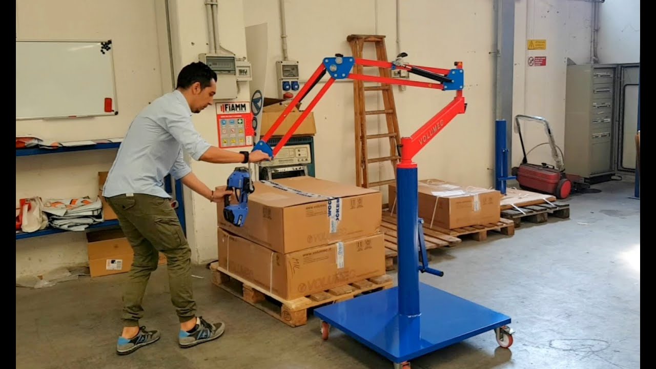 EASYARM 3 balanced articulated arm for strapping machine - YouTube