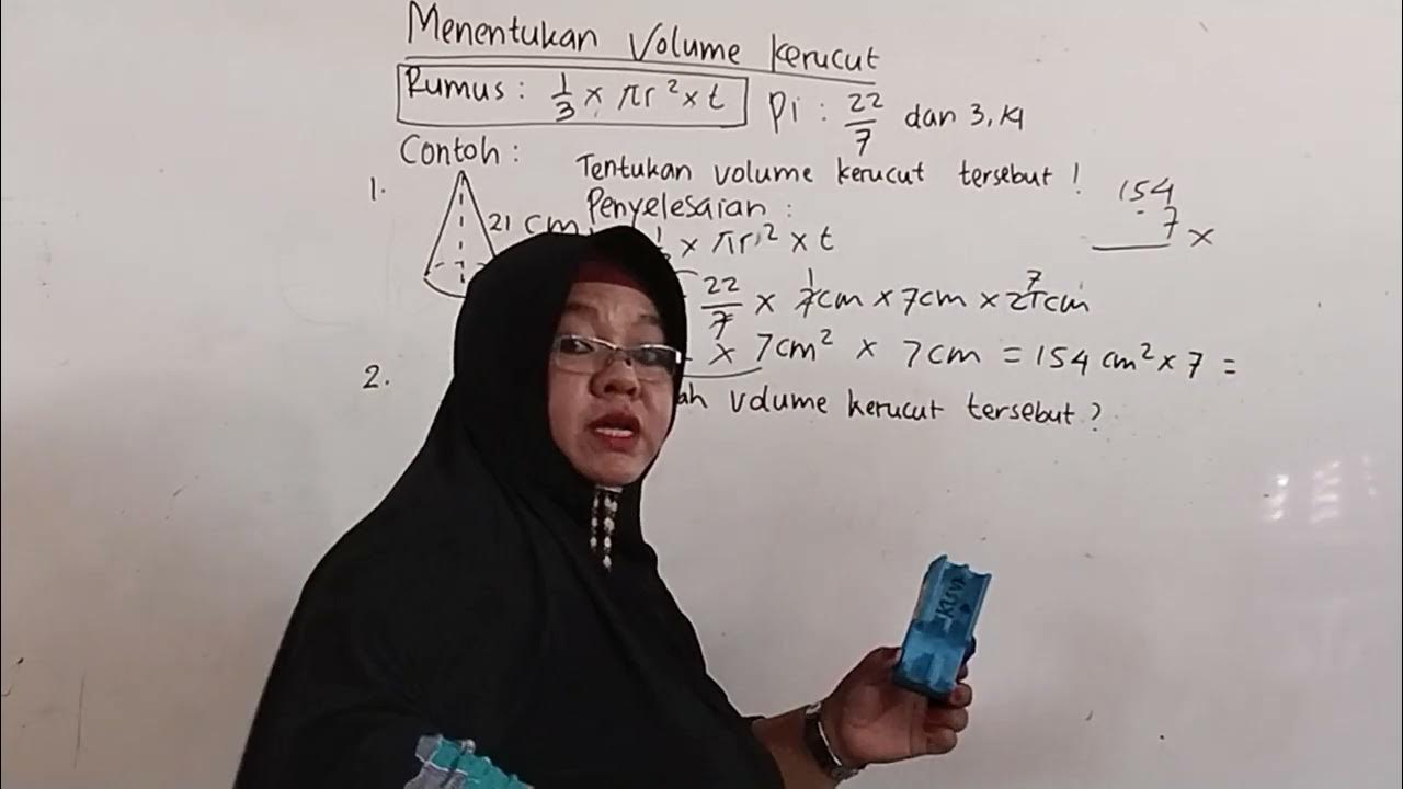 CARA MENGHITUNG VOLUME KERUCUT - YouTube