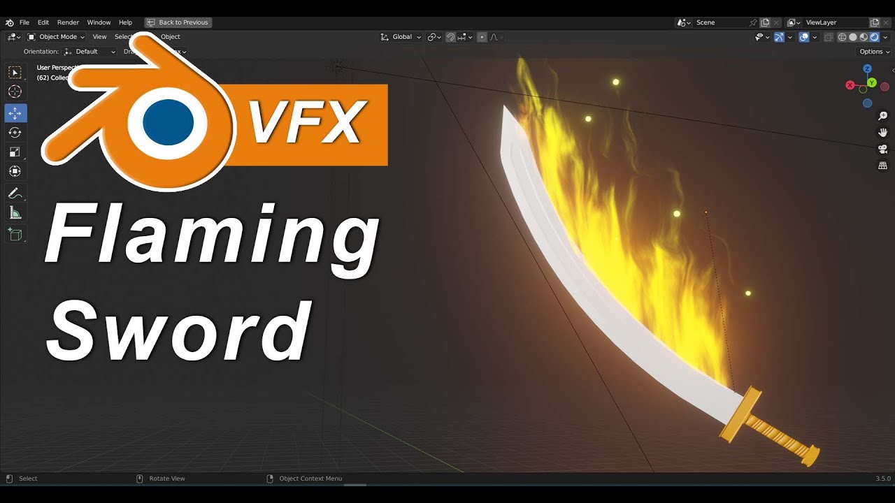 Blender_VFX: Flaming Sword - YouTube