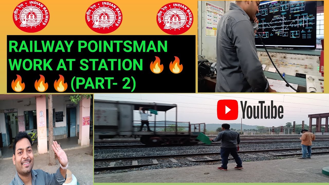 (Part-2) Railway Pointsman Working At Station. Railway Group d working ...
