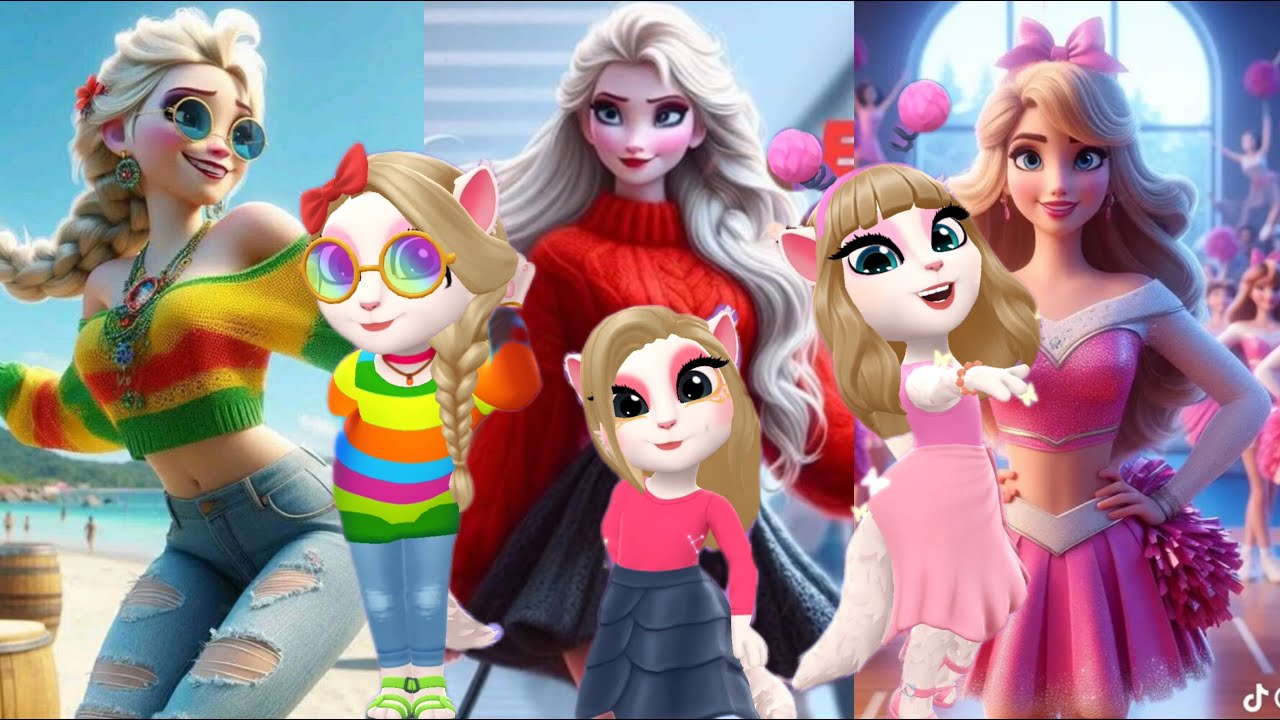 My Talking Angela 2 || Frozen || Elsa || Cosplay - YouTube