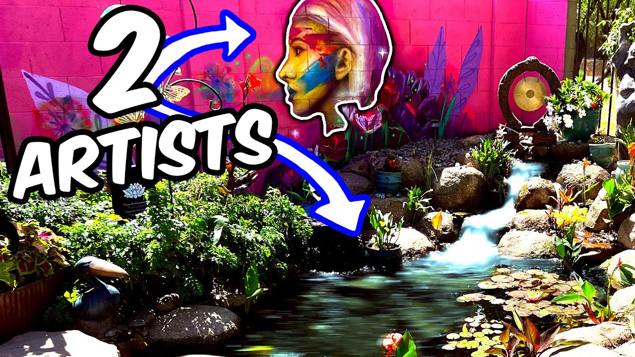 WALL ART and POND. 3 TORTOISE WATERFALL - YouTube