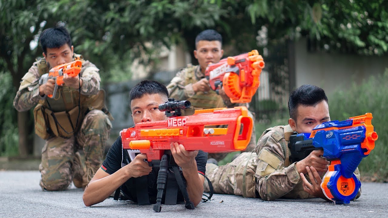Battle Nerf War: Special Snipers Nerf Guns Criminal Group ESCAPE BATTLE ...
