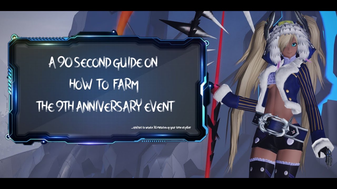 [PSO2 NGS Farming Guide] How to Farm the 9th Anniversary Event! - YouTube