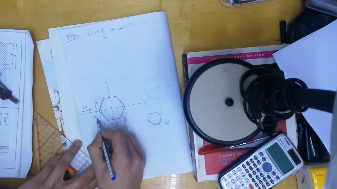 Engineering drawing , Tap bolt - YouTube